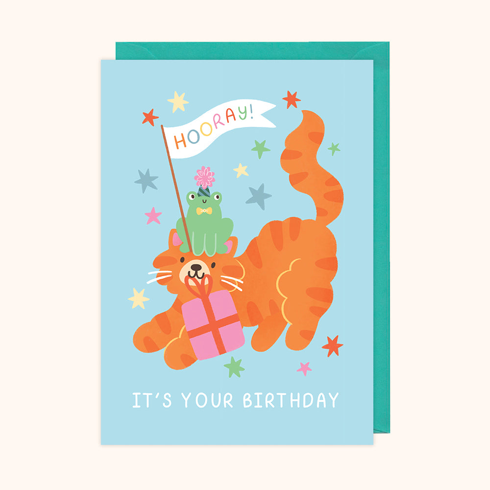 Cat Birthday Card, Hooray It's Your Birthday! | Hopscotch Paper Co ...