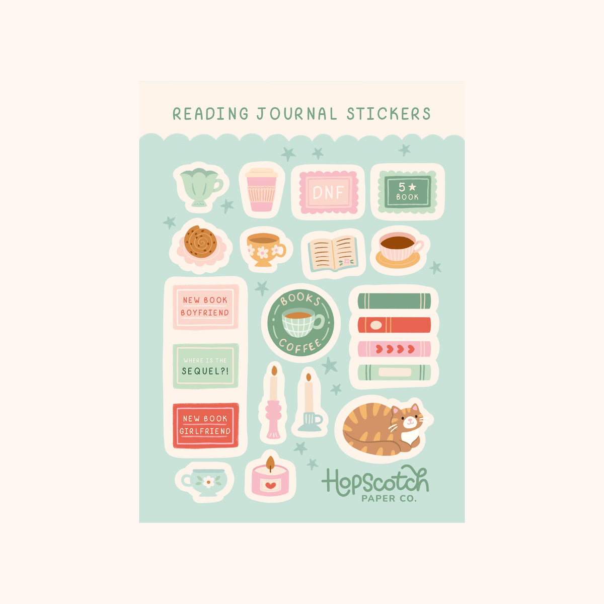 Reading Journal Stickers – Bookish Sticker Sheet for Journaling ...